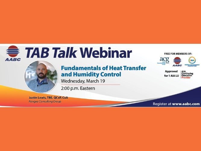 AABC Announces TAB Talk Webinar on Heat Transfer and Humidity Control | phcppros